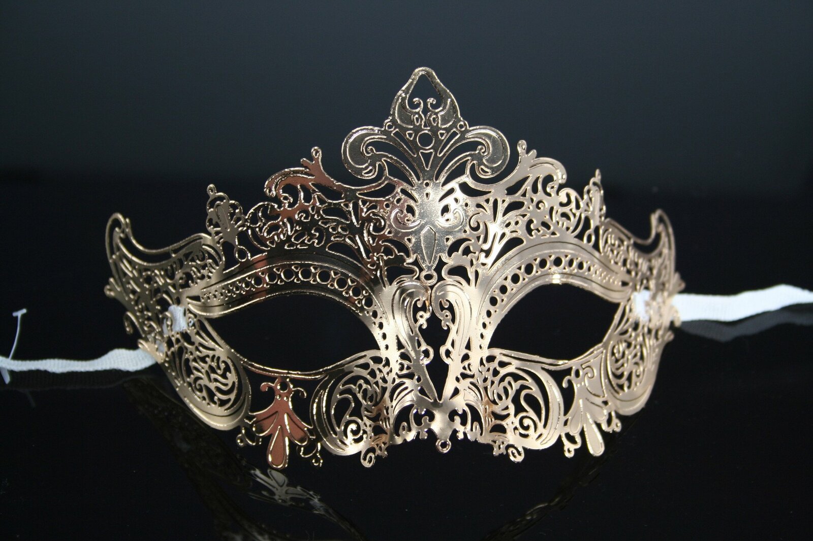 Gold Metal Filigree Masquerade Mask - Perth